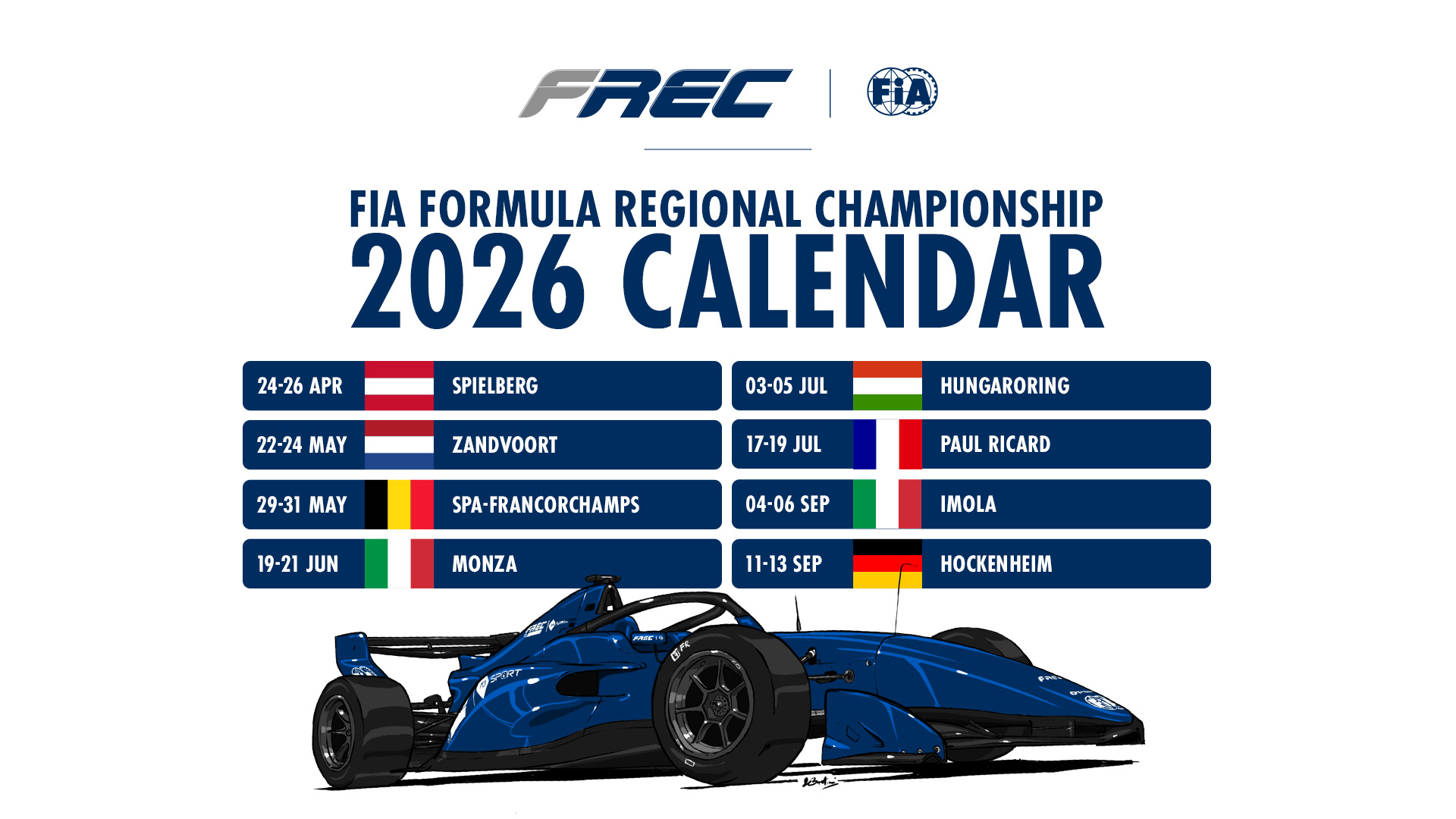 FIA and ACI announce 2026 FIA Formula Regional European Championship ...