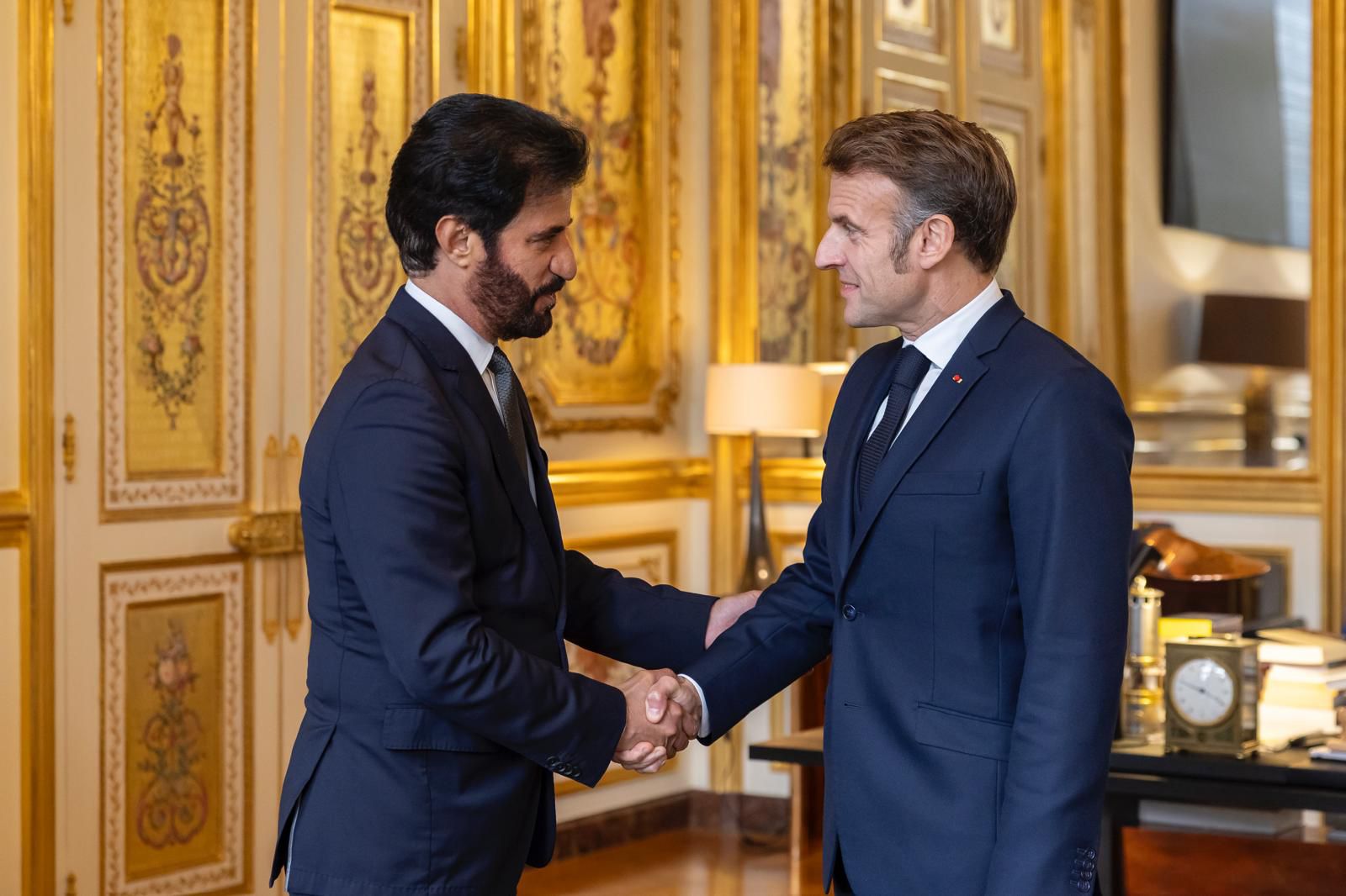 FIA President Mohammed Ben Sulayem Meets With French President Emmanuel ...