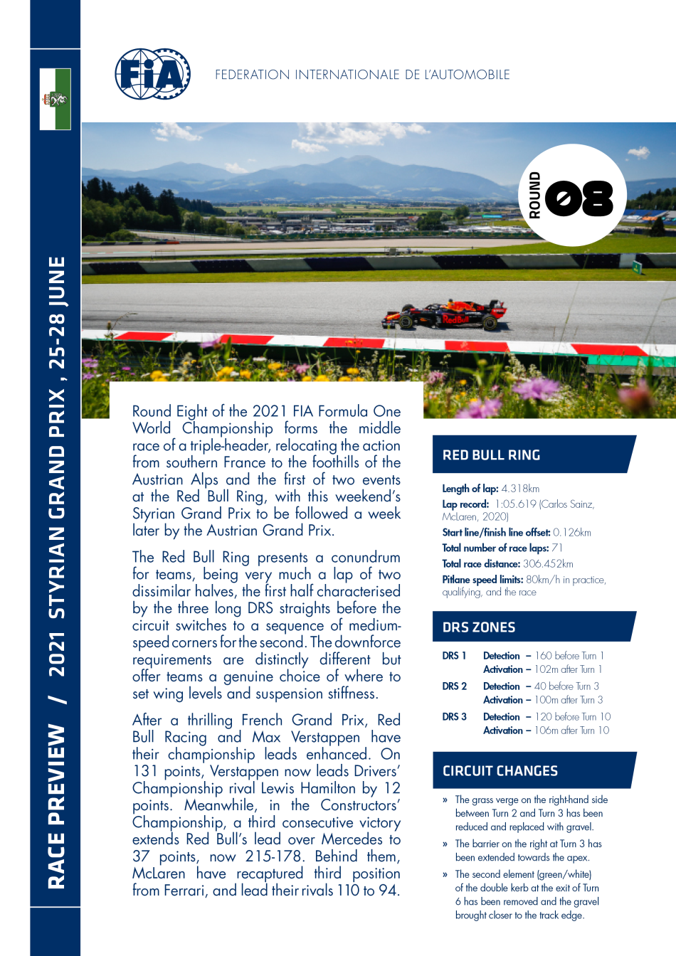 F1 - 2021 STYRIAN GRAND PRIX PREVIEW | Federation Internationale de l ...