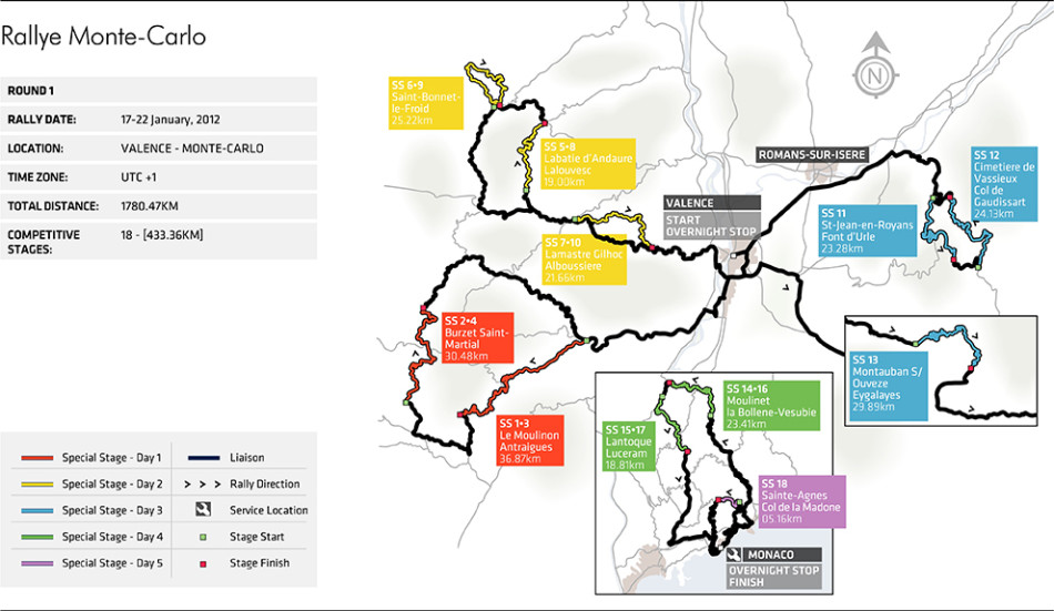 Rallye Monte Carlo Stage Map | Federation Internationale de l'Automobile