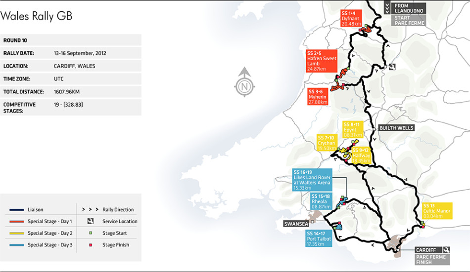 Wales Rally GB Stage Map | Federation Internationale de l'Automobile