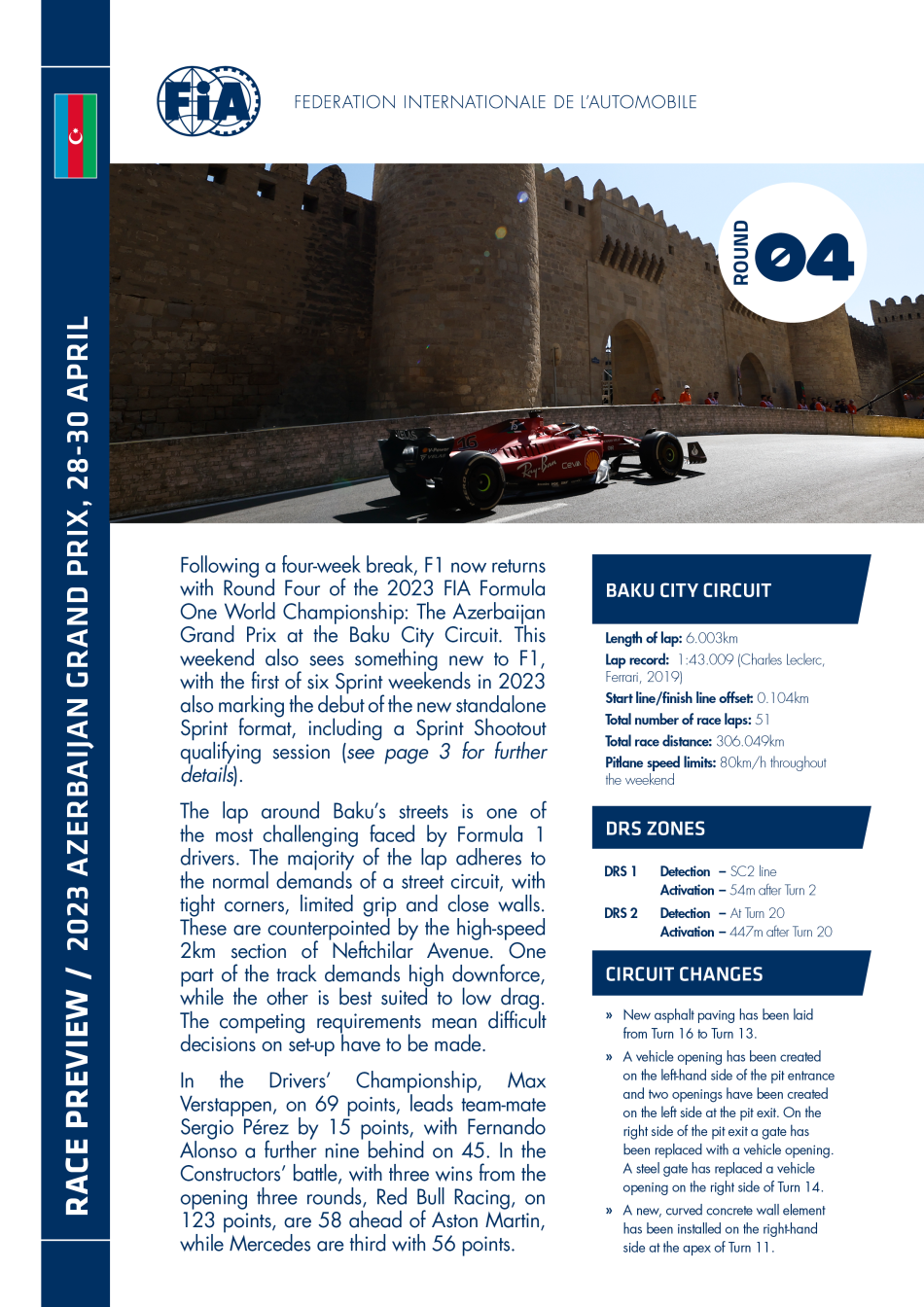 F1 - 2023 AZERBAIJAN GRAND PRIX PREVIEW | Federation Internationale de l'Automobile