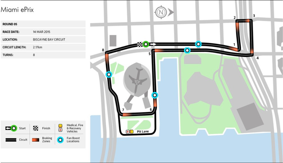 Miami ePrix - Circuit Map | Federation Internationale de l'Automobile