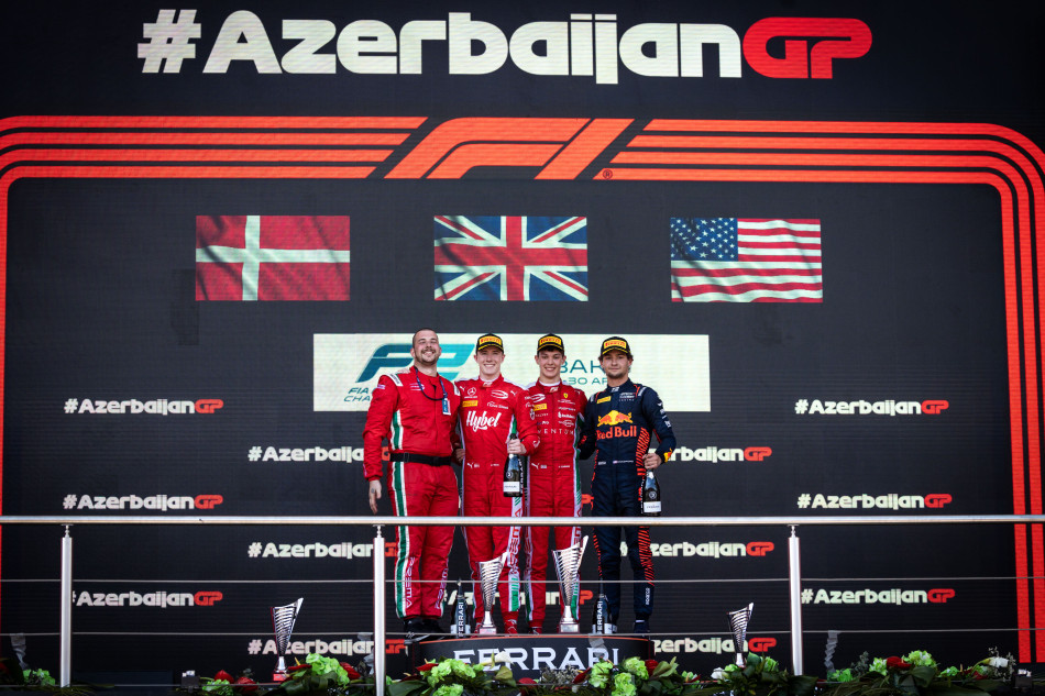 F2 - Bearman and PREMA prevail in Baku game of survival | Federation ...