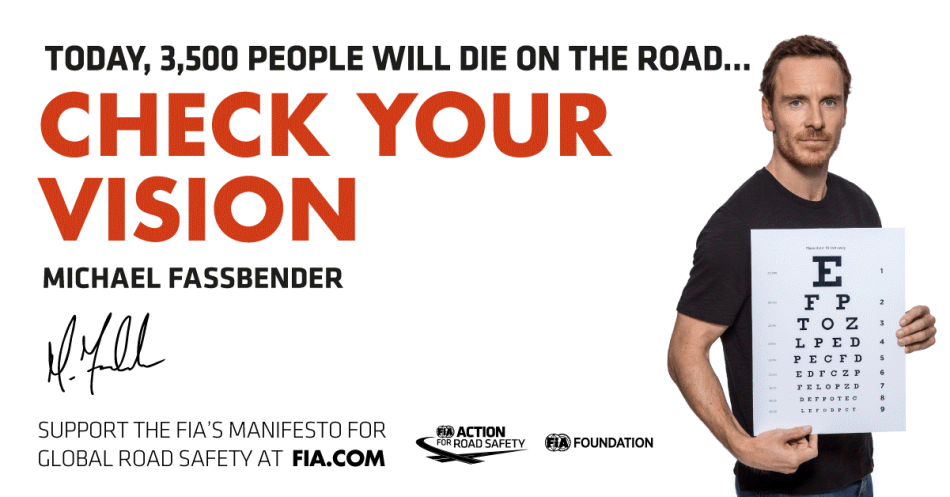 Michael Fassbender joins the #3500LIVES Road Safety Campaign ...