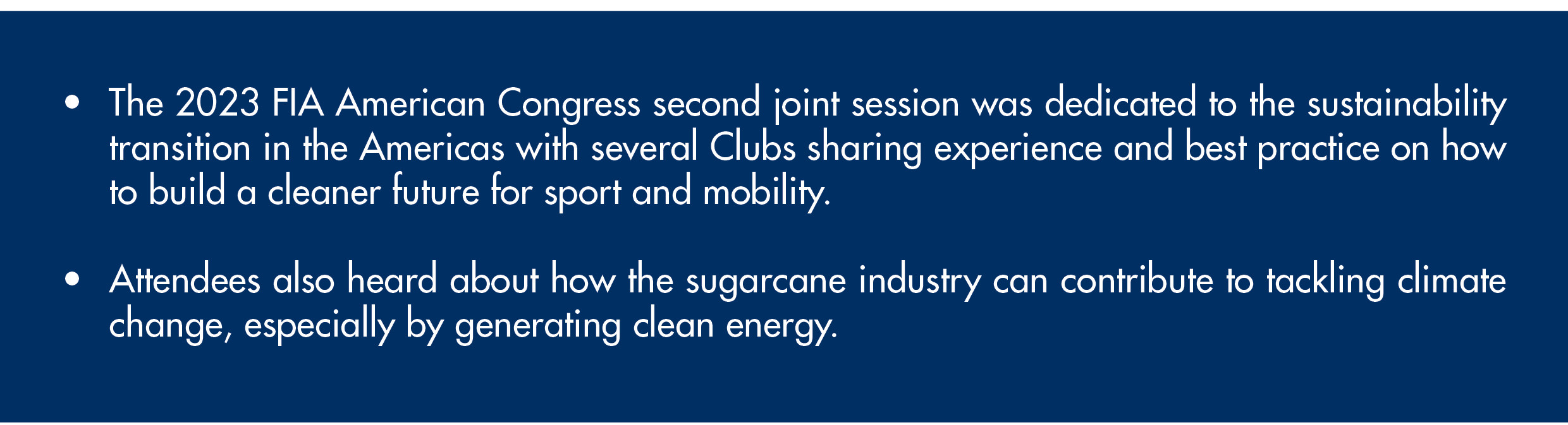Driving the sustainability transition: 2023 FIA American Congress looks ...